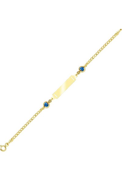 Myra Gold Mavi Uğur Böcekli Altın Çocuk Künyesi Myra Gold Mavi Uğur Böcekli Altın Çocuk Künyesi