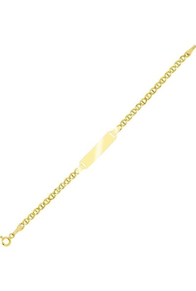 Myra Gold Çift Doc Zincir Nazar Boncuklu Altın Çocuk Künyesi