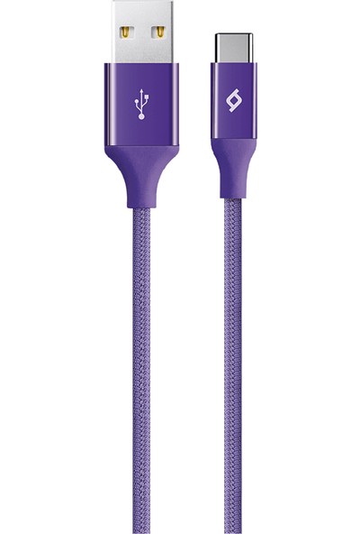 Ttec AlumiCable Type-C Şarj Kablosu Mor 2DK18MR Ttec AlumiCable Type-C Şarj Kablosu Mor 2DK18MR