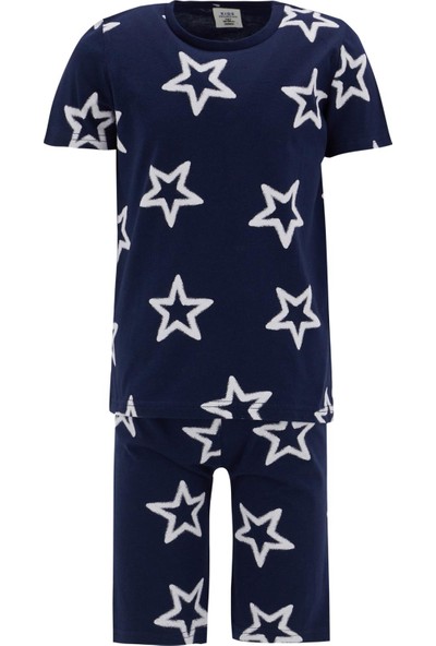 DeFacto Erkek Çocuk Yıldız Desenli Kısa Kol Pijama Takımı U2088A621SP