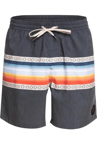 Quiksilver Beli Lastikli Cepli Baskılı Desenli Çok Renkli Erkek Şort Mayo