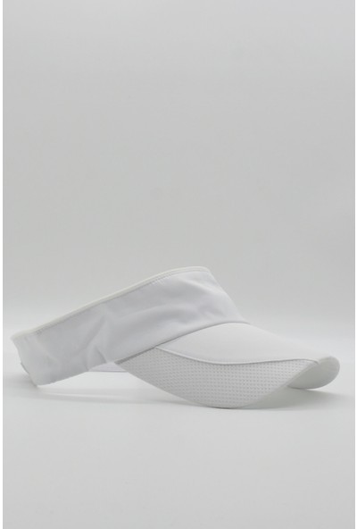 Külah Sporcu Koşu Tenis Şapkası Vizör Şapka - Beyaz Külah Sporcu Koşu Tenis Şapkası Vizör Şapka - Beyaz