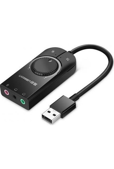 Ugreen USB Harici Stereo Ses Adaptörü 3.5 Çıkışlı Ugreen USB Harici Stereo Ses Adaptörü 3.5 Çıkışlı