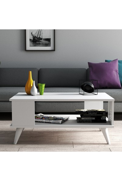 Tanmob Orta Sehpa Beyaz- SHP0101