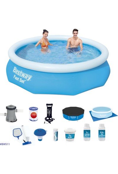 Bestway Büyük Şişme Havuz Seti 305X76CM Bw 511