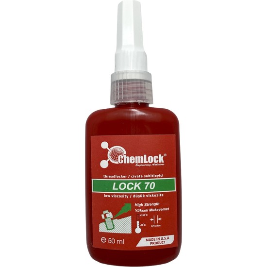 Chemlock Lock 70 Sökülmez Civata Sabitleyici 50ML. Fiyatı