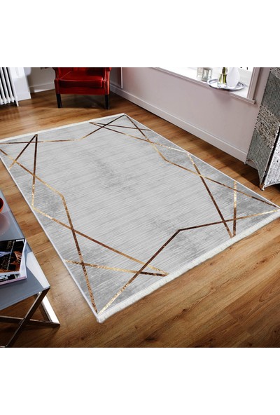 Benzahome Dijital Baskılı Deri Taban Halı