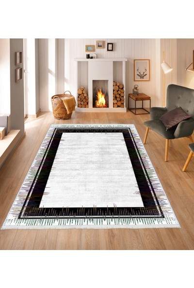 Benzahome Dijital Baskılı Deri Taban Halı