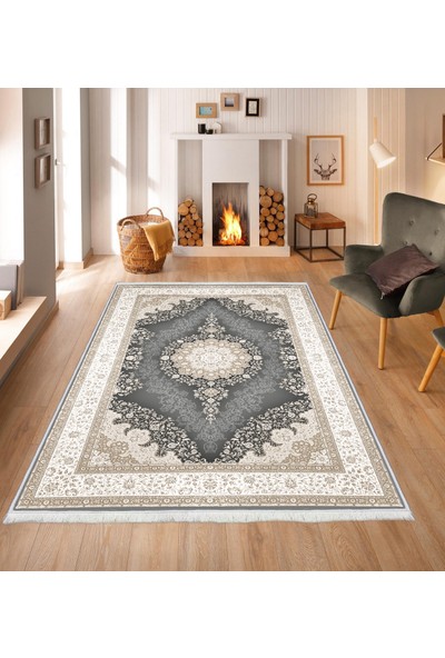 Benzahome Dijital Baskılı Deri Taban Halı