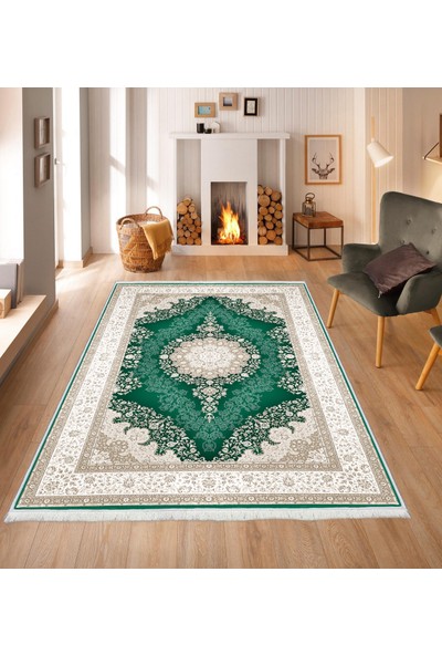 Benzahome Dijital Baskılı Deri Taban Halı