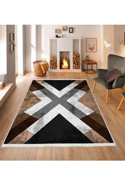 Benzahome Dijital Baskılı Deri Taban Halı