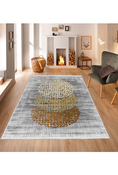 Benzahome Dijital Baskılı Deri Taban Halı