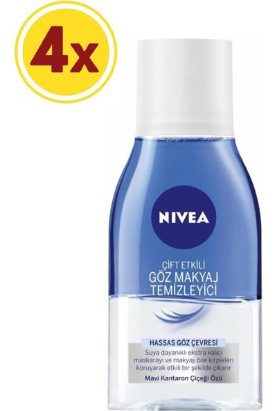 Nivea Make Up Expert Çift Fazlı Göz Makyaj Temizleyici 125 ml x 4 Adet Nivea Make Up Expert Çift Fazlı Göz Makyaj Temizleyici 125 ml x 4 Adet
