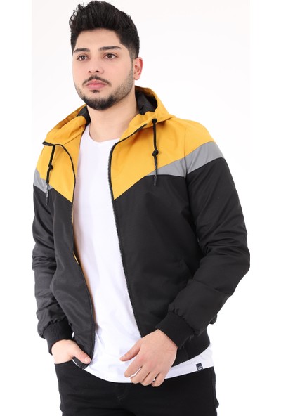 Stil Kombin Bill Üçgen Parçalı Kapşonlu Mevsimlik Mont 1220 Stil Kombin Bill Üçgen Parçalı Kapşonlu Mevsimlik Mont 1220