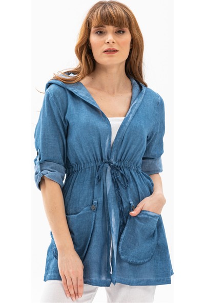 Eliş Şile Bezi Idil Tunik Indigo Eliş Şile Bezi Idil Tunik Indigo