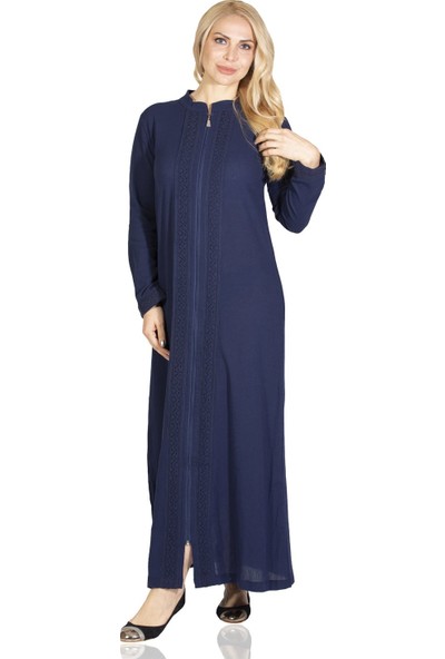 Eliş Şile Bezi Dantelli Ferace Lacivert