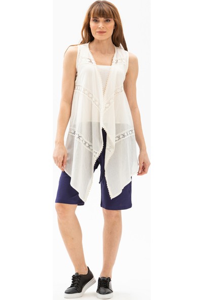 Eliş Şile Bezi Cepli Kadın Şort Lacivert