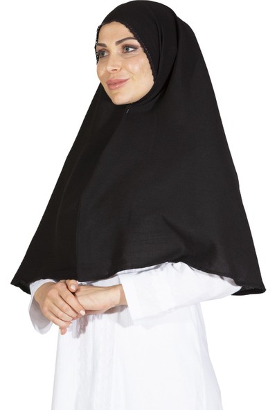 Eliş Şile Bezi Umre Başörtüsü Siyah