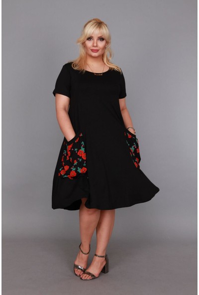 Mezura Tekstil Kısa Kol Rahat Kesim Yazlık Penye Büyük Beden Bayan Elbise Mezura Tekstil Kısa Kol Rahat Kesim Yazlık Penye Büyük Beden Bayan Elbise