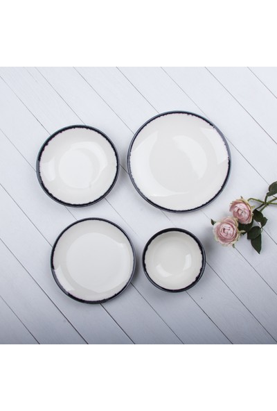 Marianna Lacivert File 16 Parça Yemek Takımı Marianna Lacivert File 16 Parça Yemek Takımı