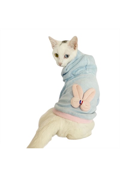 Kemique Blue Pink Bunny Sweatshirt Kedi Süeteri Kedi Kıyafeti Kemique Blue Pink Bunny Sweatshirt Kedi Süeteri Kedi Kıyafeti