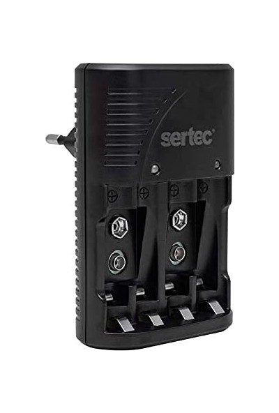 Sertec STC-C9V AA-AAA-9V Uyumlu Pil Şarj Aleti 4'lü