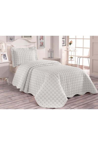 Çeyiz Diyarı Meltem Tek Kişilik Yatak Örtüsü Krem