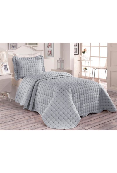 Çeyiz Diyarı Meltem Tek Kişilik Yatak Örtüsü Gri