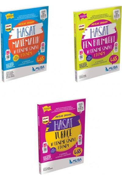Muba Yayınları 8. Sınıf LGS 1. Dönem Türkçe, Matematik, Fen Mutlak Başarı Hasat 10 Deneme Sınavı Muba Yayınları 8. Sınıf LGS 1. Dönem Türkçe, Matematik, Fen Mutlak Başarı Hasat 10 Deneme Sınavı