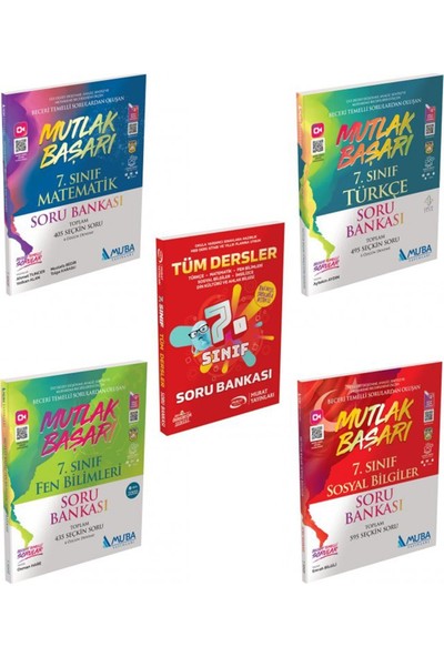 Muba Yayınları 7. Sınıf Mutlak Başarı Türkçe, Matematik, Fen, Sosyal ve Tüm Dersler Soru Bankası Seti Muba Yayınları 7. Sınıf Mutlak Başarı Türkçe, Matematik, Fen, Sosyal ve Tüm Dersler Soru Bankası Seti