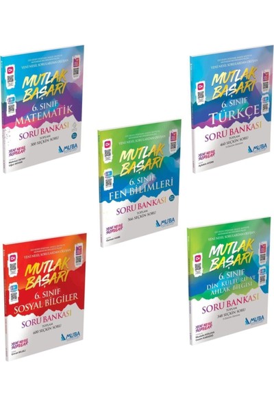 Muba Yayınları 6. Sınıf Mutlak Başarı Soru Bankası Seti Tam Set Muba Yayınları 6. Sınıf Mutlak Başarı Soru Bankası Seti Tam Set