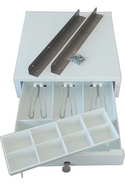 Saypos Metal Mandallı 11 Gözlü Dokunmatik Yazar Kasa Para Çekmecesi + Montaj Askısı 33 x 36 x 9.5 cm Saypos Metal Mandallı 11 Gözlü Dokunmatik Yazar Kasa Para Çekmecesi + Montaj Askısı 33 x 36 x 9.5 cm