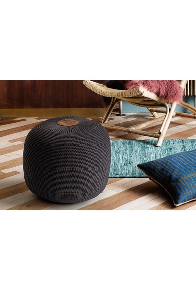 Rengev Örgü Puf Siyah