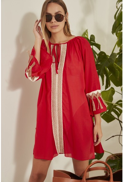C&city Kadın Pareo Plaj Elbisesi 2014 Kırmızı C&city Kadın Pareo Plaj Elbisesi 2014 Kırmızı