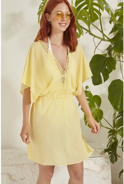 C&city Kadın Pareo Plaj Elbisesi 21911 Sarı C&city Kadın Pareo Plaj Elbisesi 21911 Sarı