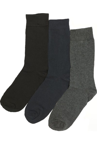 Lara Çorap 3lü Düz Erkek Soket Çorap - Lacivert, Siyah, Antrasit (41-46) - 3des-1 Lara Çorap 3lü Düz Erkek Soket Çorap - Lacivert, Siyah, Antrasit (41-46) - 3des-1