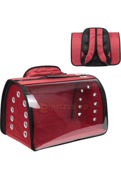 Lavista Tomris Jumbo Pet Taşıma Çantası Kırmızı 50X32X32H cm