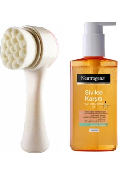 Neutrogena Sivilce Karşıtı Cilt Temizleme Jeli ve Cilt Temizleme Fırçası