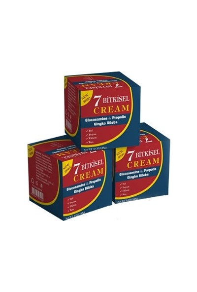 7 Bitkisel Krem Glucosamine Propolis Gingko Biloba 3X125 gr 7 Bitkisel Krem Glucosamine Propolis Gingko Biloba 3X125 gr