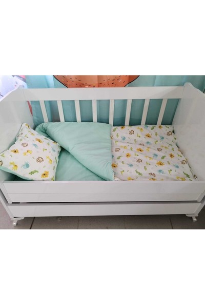 Bebek Özel Bebek Çocuk Yeşil Sevimli Hayvan Yastık Çarşaf Yorgan Seti 60 x 120 cm Bebek Özel Bebek Çocuk Yeşil Sevimli Hayvan Yastık Çarşaf Yorgan Seti 60 x 120 cm