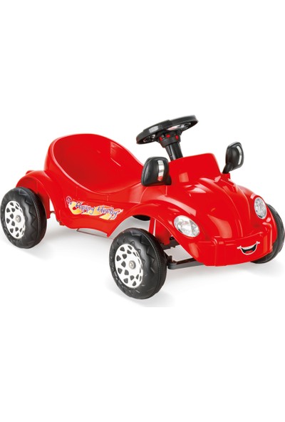 Pilsan Happy Herby Pedallı Kırmızı Araba Havalı Korna Şık Görünüm