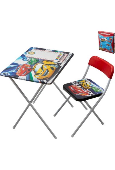 Heticaret Arabalar Masa Sandalye - Çocuk Ders Çalışma Masası