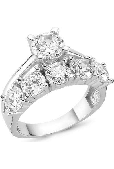 Candie Silver 925 Ayar Gümüş Beştaş ve Tektaş Kadın Yüzük Candie Silver 925 Ayar Gümüş Beştaş ve Tektaş Kadın Yüzük