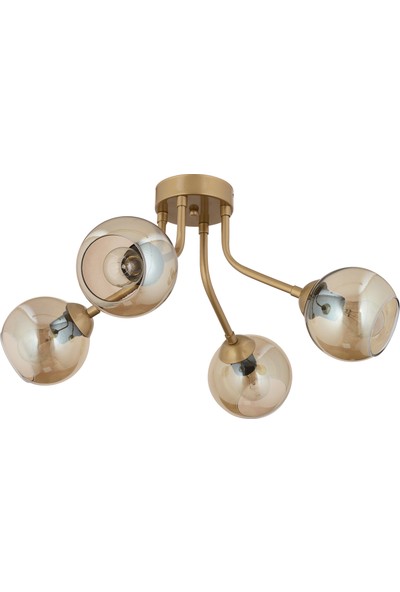 DAVİD 4LÜ ESKİTME BAL CAMLI SALON AVİZE DAVİD 4LÜ ESKİTME BAL CAMLI SALON AVİZE