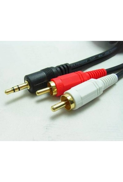 Nivatech Ntc 3.5 Mm. 2 Rca Line Aux Video Kablosu - 1.5m Nivatech Ntc 3.5 Mm. 2 Rca Line Aux Video Kablosu - 1.5m