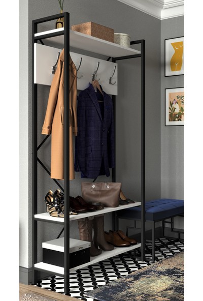 Zerka Hayal Metal Portmanto & Ayakkabılık Vestiyer