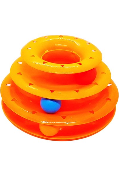 Pawia 3 Katlı Üçgen Kedi Oyuncağı 29 cm Turuncu Pawia 3 Katlı Üçgen Kedi Oyuncağı 29 cm Turuncu