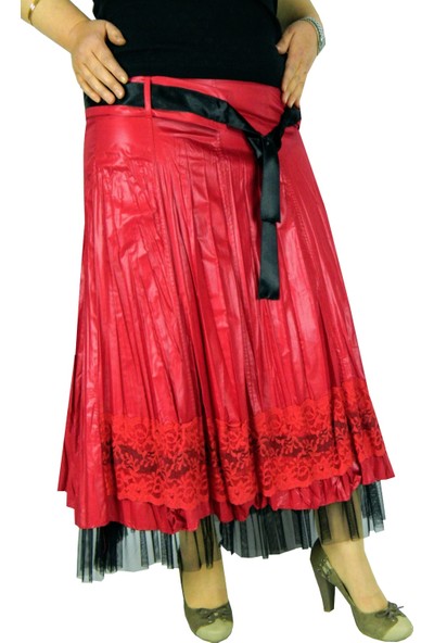 Akra Bayan Piliseli Kısa Tül Etekli Etek AKR106