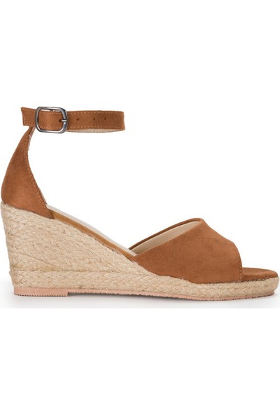 Sole Sisters Dohotar Dolgu Topuklu Sandalet - Kahve