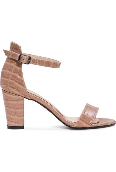 Sole Sisters Ada Topuklu Sandalet - Pudra